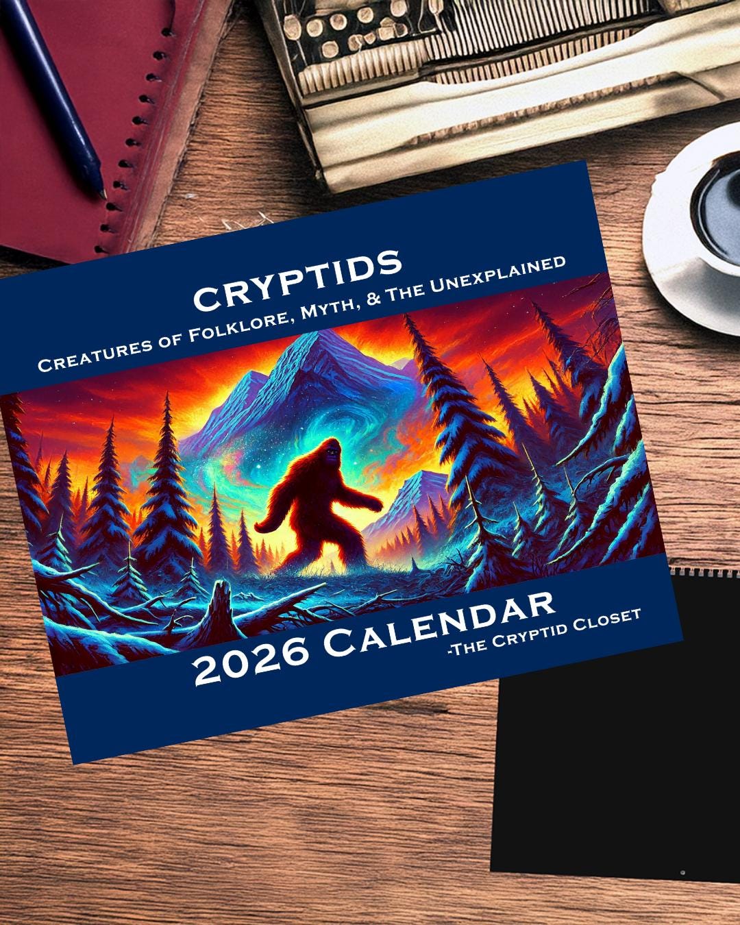 Cryptid Creature Wall Calendar 2026: Mythical Monster Art - Etsy UK