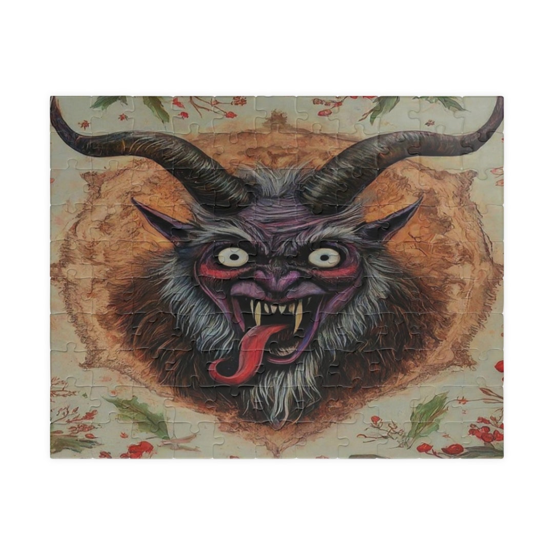 Krampus Festive Christmas Cryptid Jigsaw Puzzle 110, 252, 520 or 1014 ...