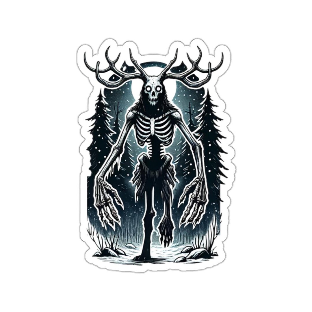 Wendigo Cryptid Stickers, Yeti Bigfoot Sasquatch Decals, Mythical Beast ...