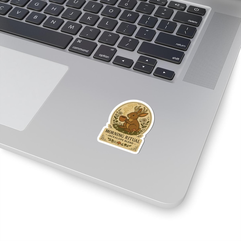Jackalope Sticker – Cottagecore Cryptid Coffee Vinyl Decal - Etsy