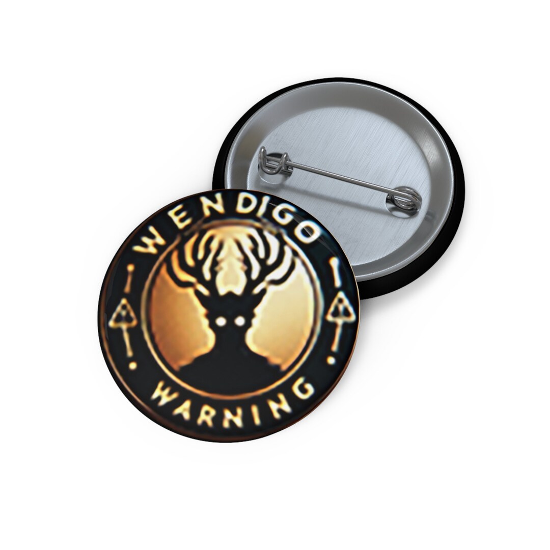Wendigo Warning Cryptid Pin Button - Etsy