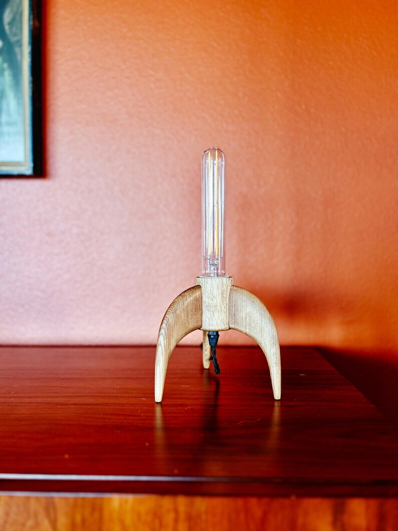 Unique Handmade Mid Century Modern Retro Rocket Table or Desk Lamp ...