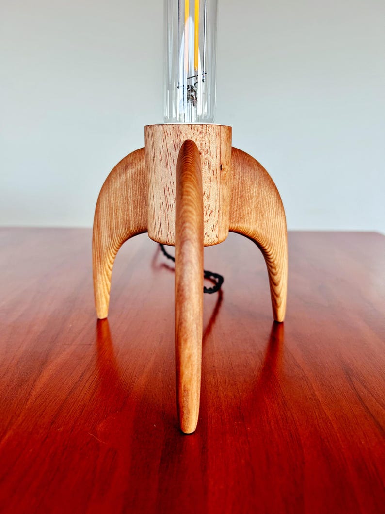 Unique Handmade Mid Century Modern Retro Rocket Table or Desk Lamp ...
