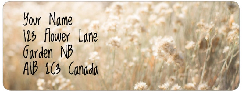 Avery Editable Address Label Template Flower Garden - Etsy