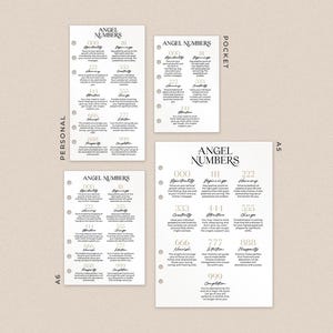 Angel Numbers Cheat Sheet | Meanings Worksheet Page Printable Planner ...