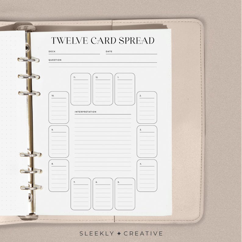 Tarot Card Worksheets Bundle | Printable Oracle Spread Study Sheet 3 ...