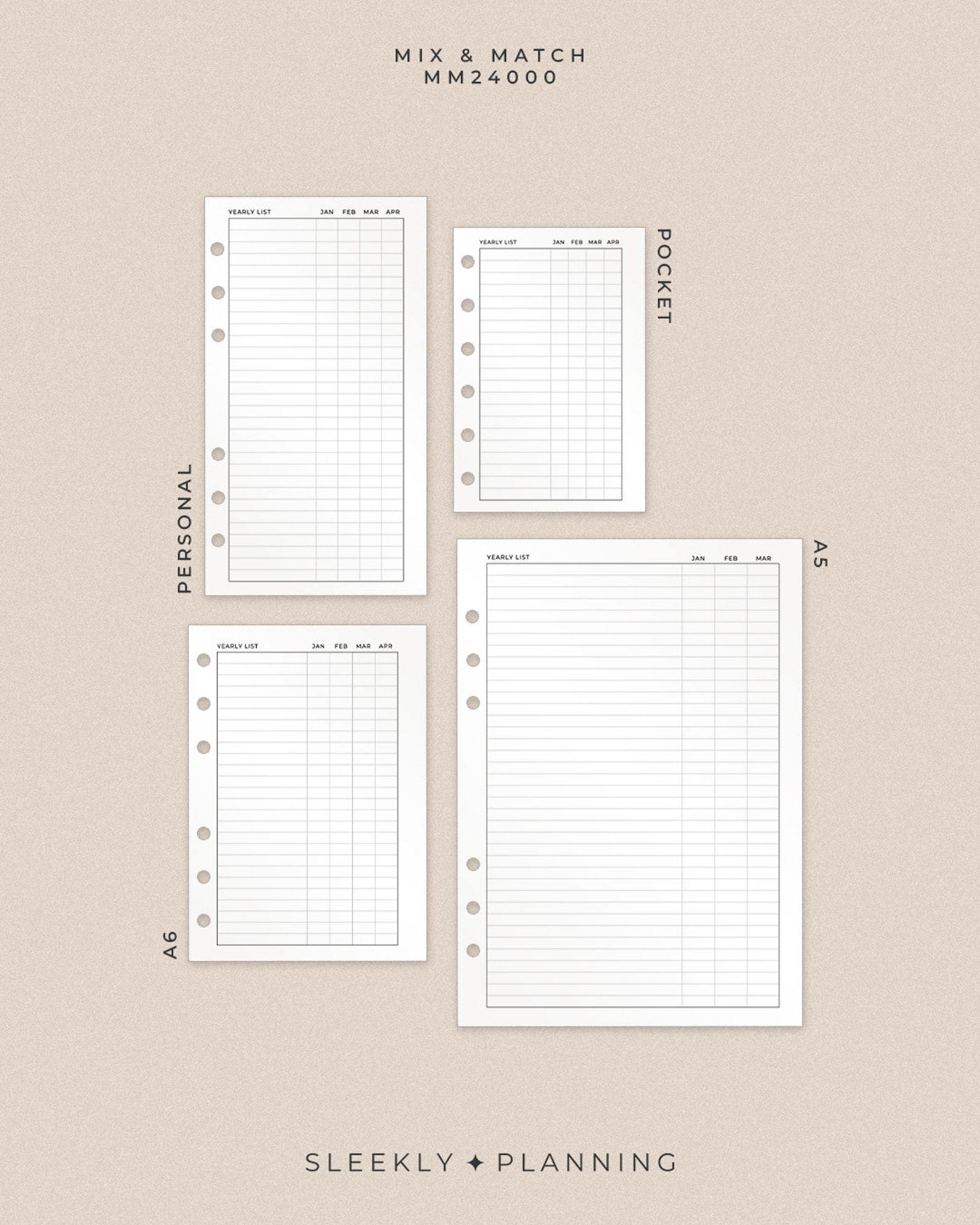 When Did I Last Yearly List | Annually Monthly Recurrent Tasks Tracker ...