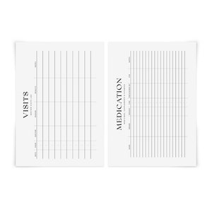 Monthly Undated Printable Planner Doctor Appointment Health Calendar ...