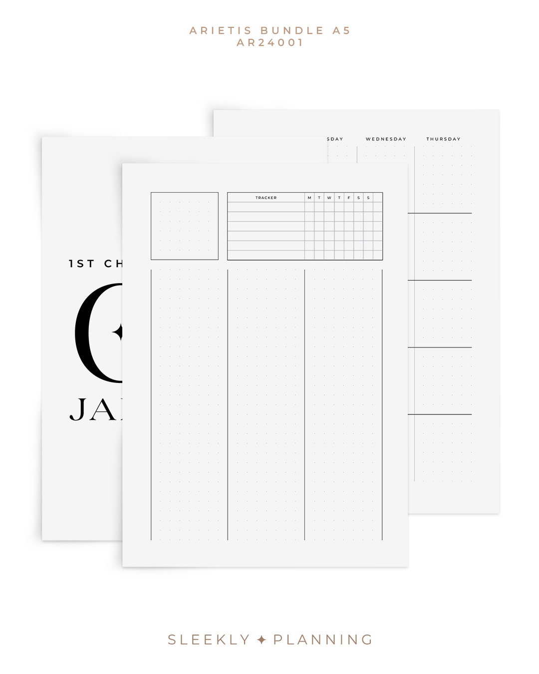 Weekly Undated Printable Planner Inserts Vertical View Week at a Glance ...