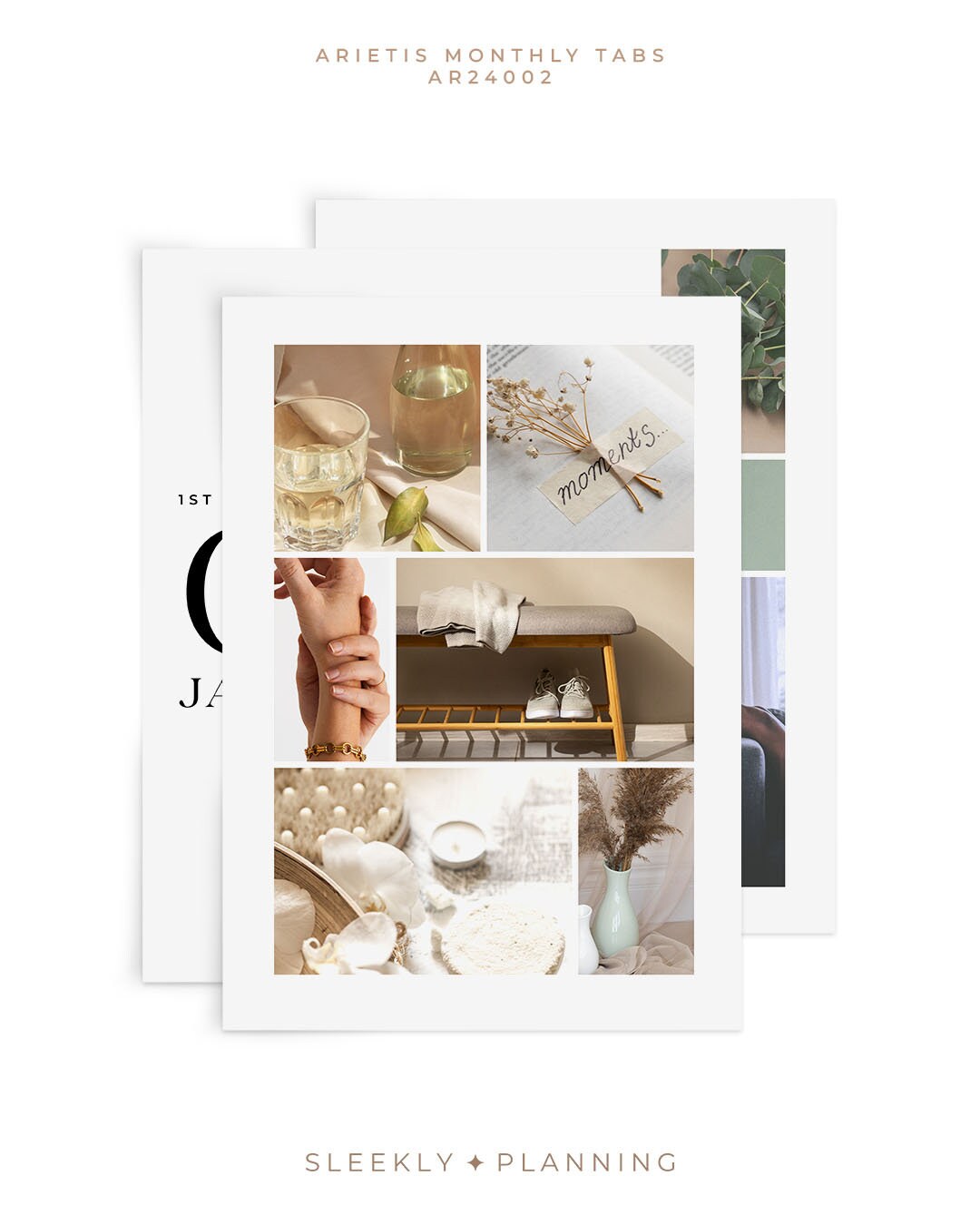 Monthly Printable Planner Dashboard Inserts Minimal Modern Set for ...