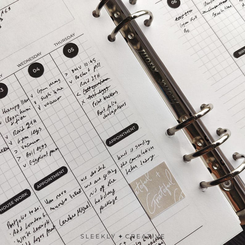 Sticker Dates and Flags Set Orion | Calendar Time Block Bundle Black ...