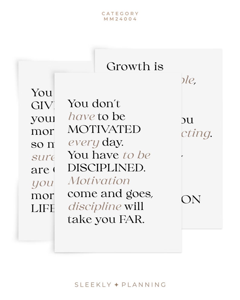 Motivational Messages Quotes Printable Planner Dashboard Separator ...