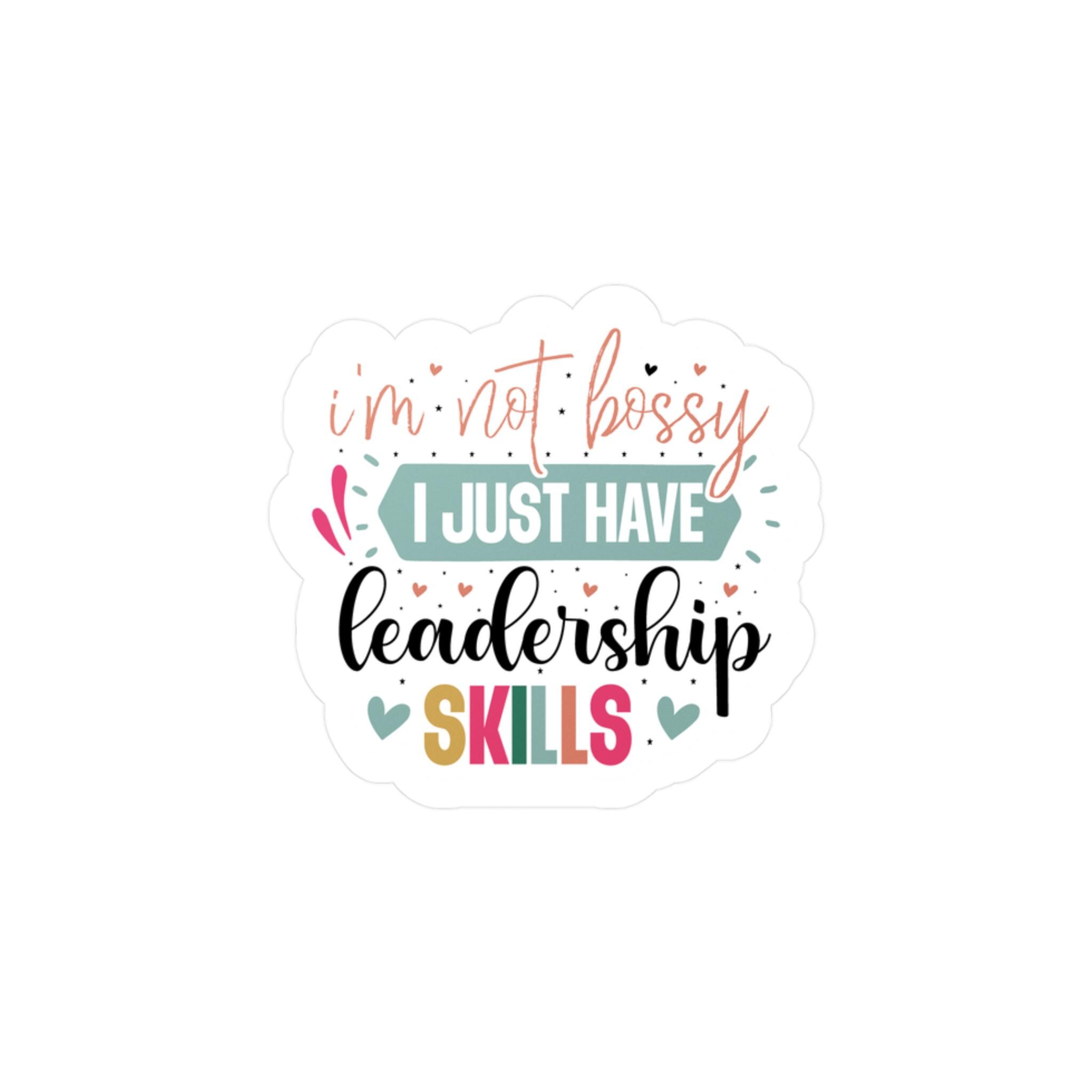 Vinyl Decal Sticker, Leadership Skills Quote Decal, Motivational Laptop ...