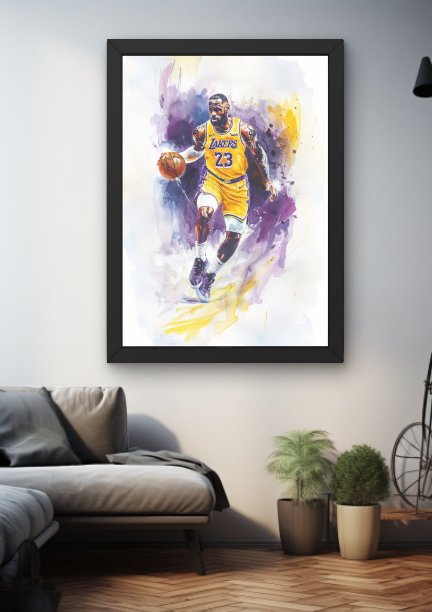 Lebron James Poster, LA Lakers, NBA, Basketball, King James, Digital ...