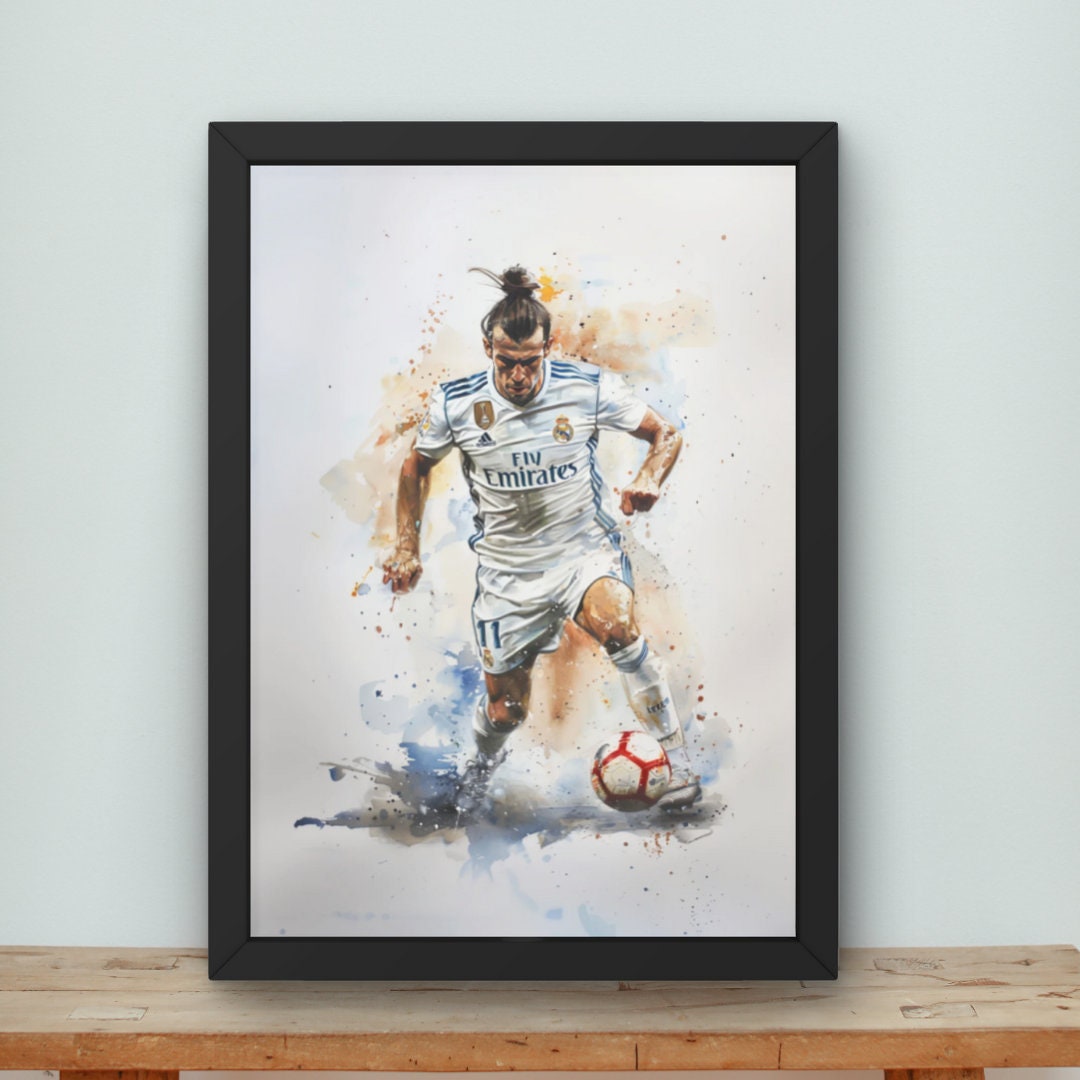 Gareth Bale Poster, Real Madrid, Wales, Soccer Poster, Digital Art ...