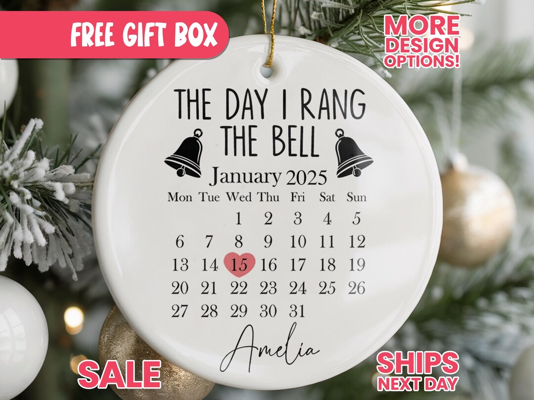 End of Chemo Ornament, Cancer Survivor Gift, I Rang the Bell Ornament ...