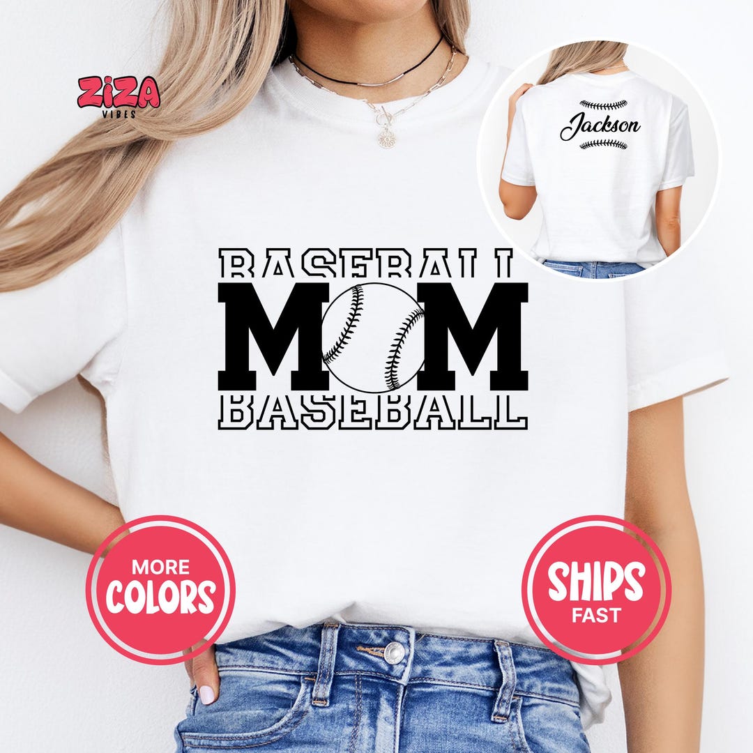 Custom Baseball Mom Sweatshirt, Personalized Baseball Gift, Mother’s ...
