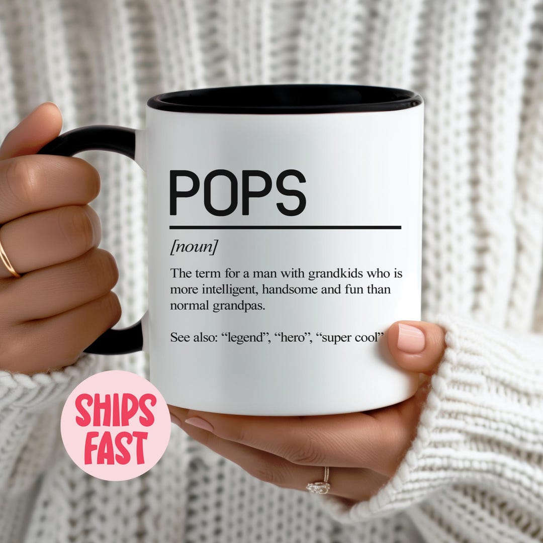 Pops Definition Mug • Personalized Grandpa Gift • Custom Pop Coffee Mug ...