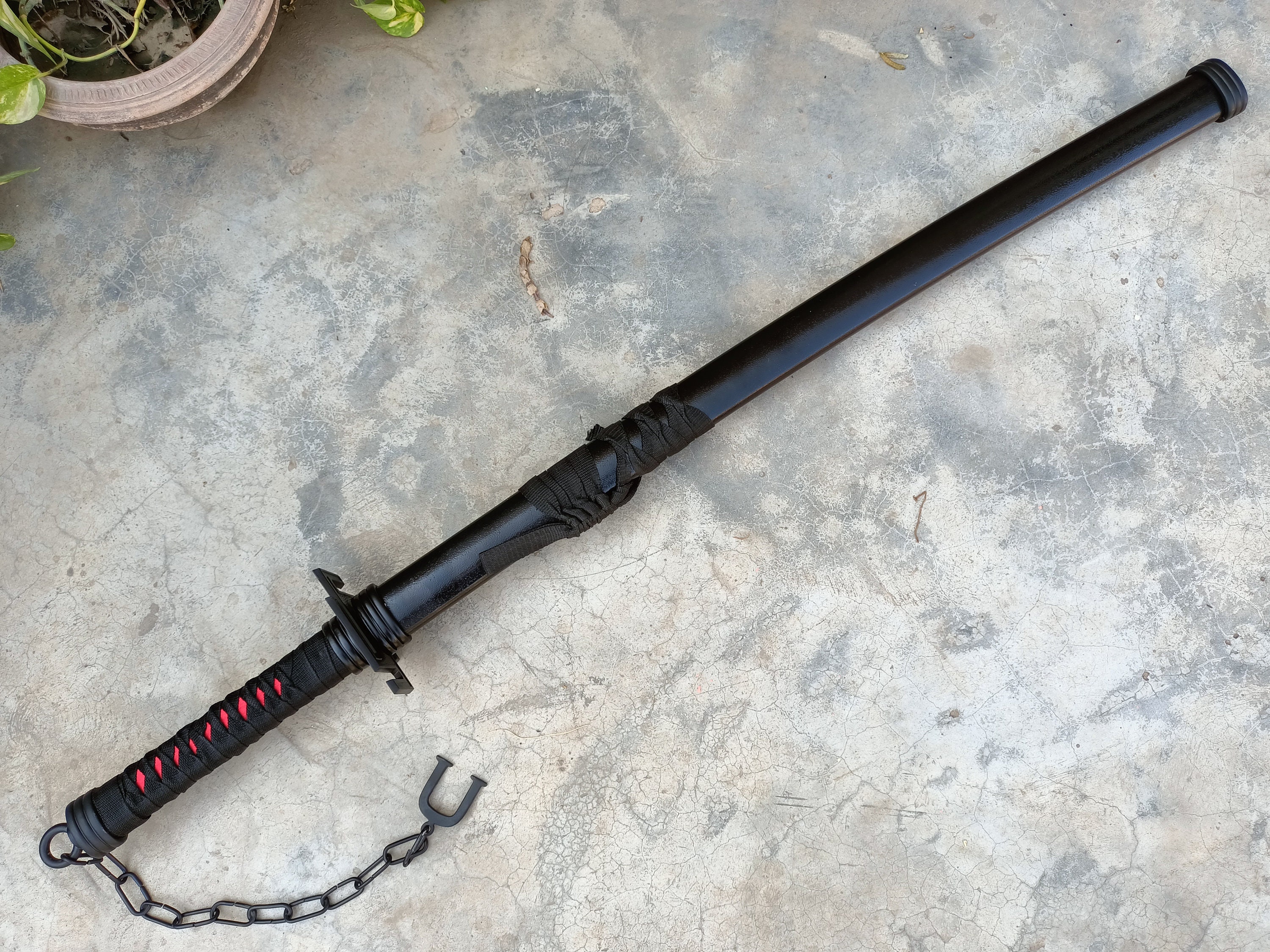 Katana in Black Polypropylene Katana Training Sword ABS Katana + ABS ...