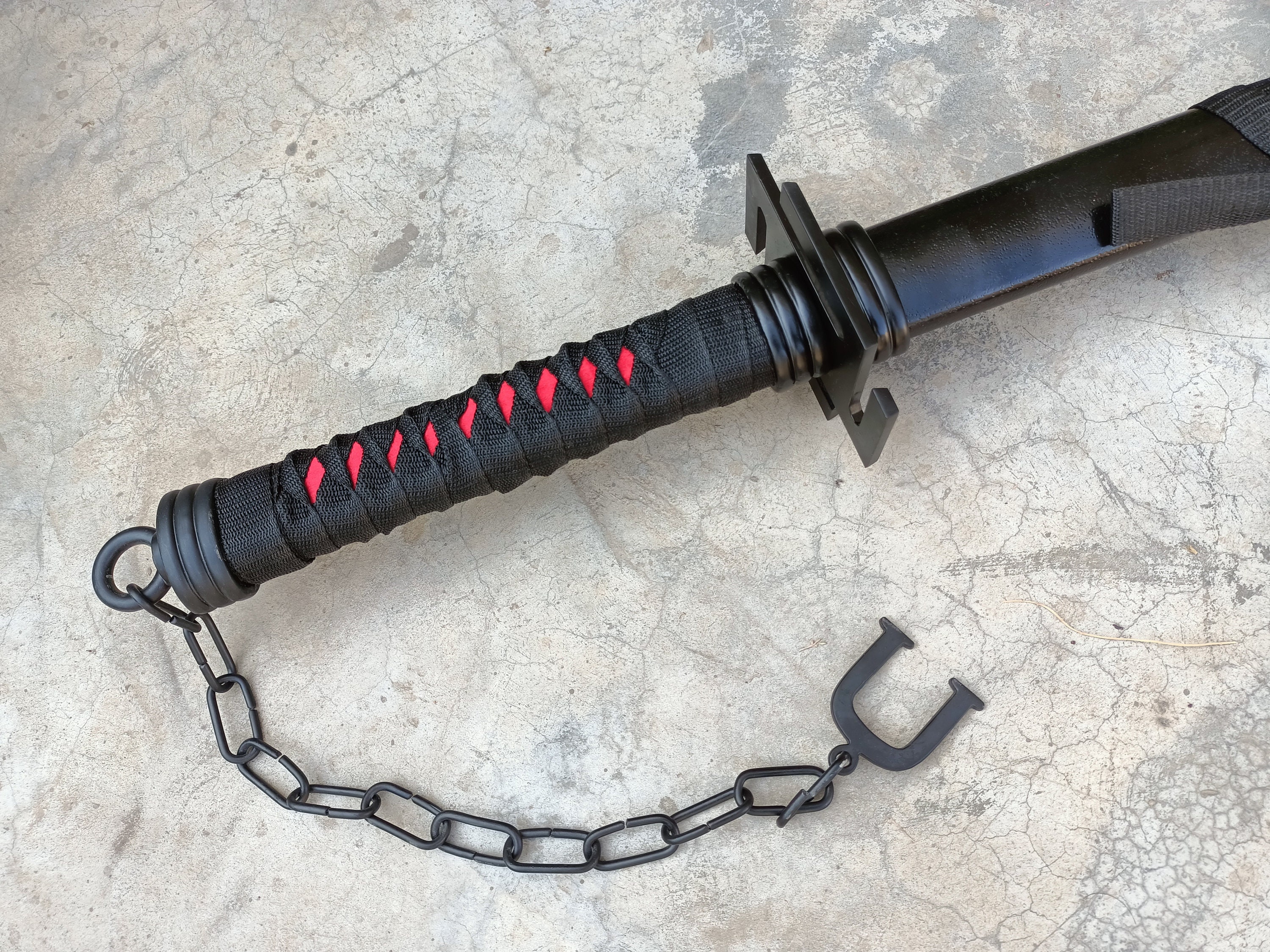 Katana in Black Polypropylene Katana Training Sword ABS Katana + ABS ...