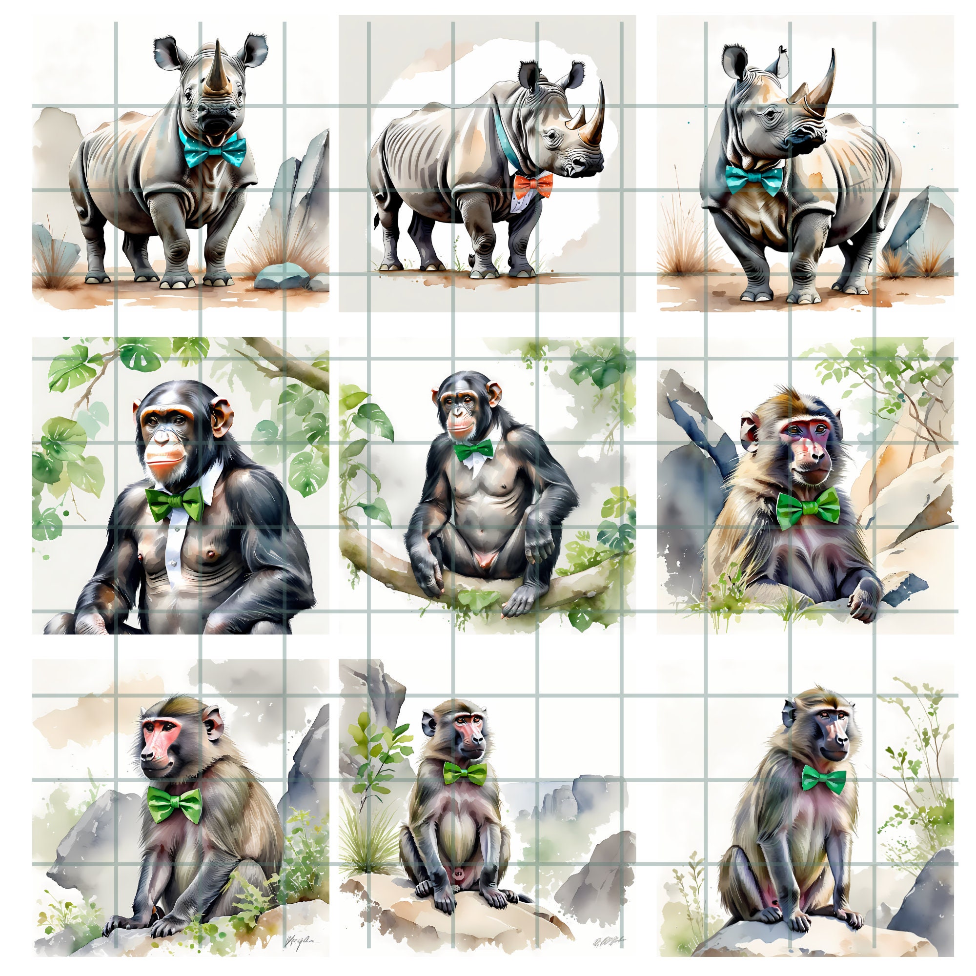 Zoo Animal With Bow Png, Zoo Animals Clipart, Animals of the World ...