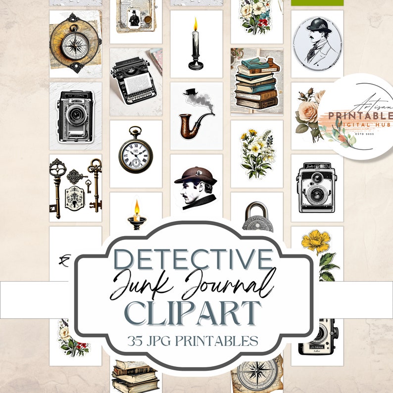 Watercolor Detective Clipart, Cute Spy Graphics, Private Investigator ...