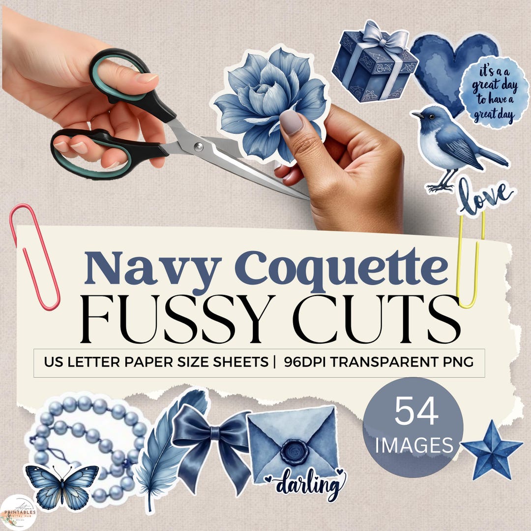 Coquette Fussy Cuts Printable Ephemera Watercolor Collage Sheets ...