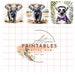 Watercolor Zoo Animals Clipart Set, Safari Animals With Bows, Cute ...