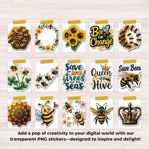 Bee Digital Stickers, Honeycomb Planner Stickers, Cute Watercolor Bee ...