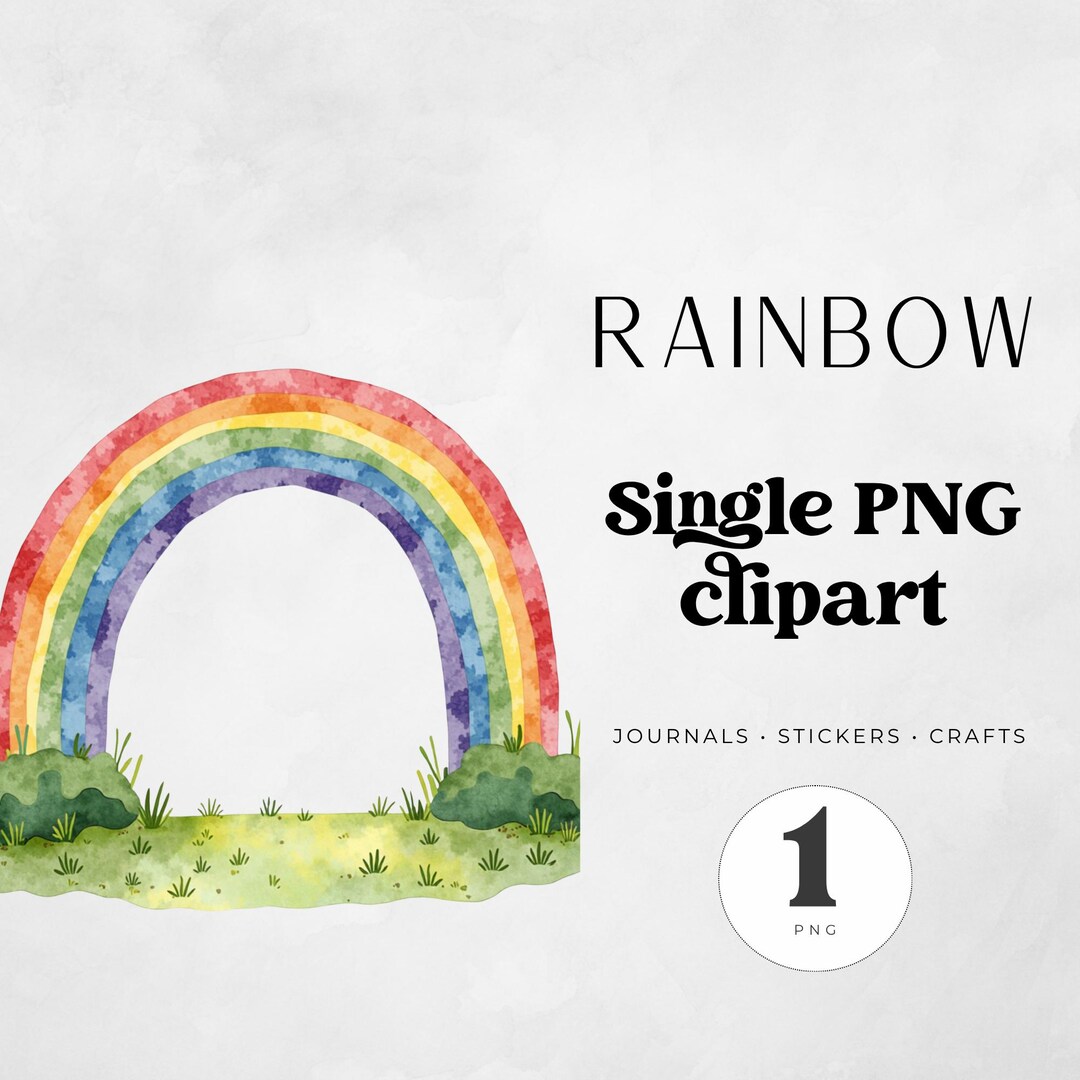 Watercolor Rainbow Clipart, Boho Nursery Art PNG SVG, Pastel Baby ...