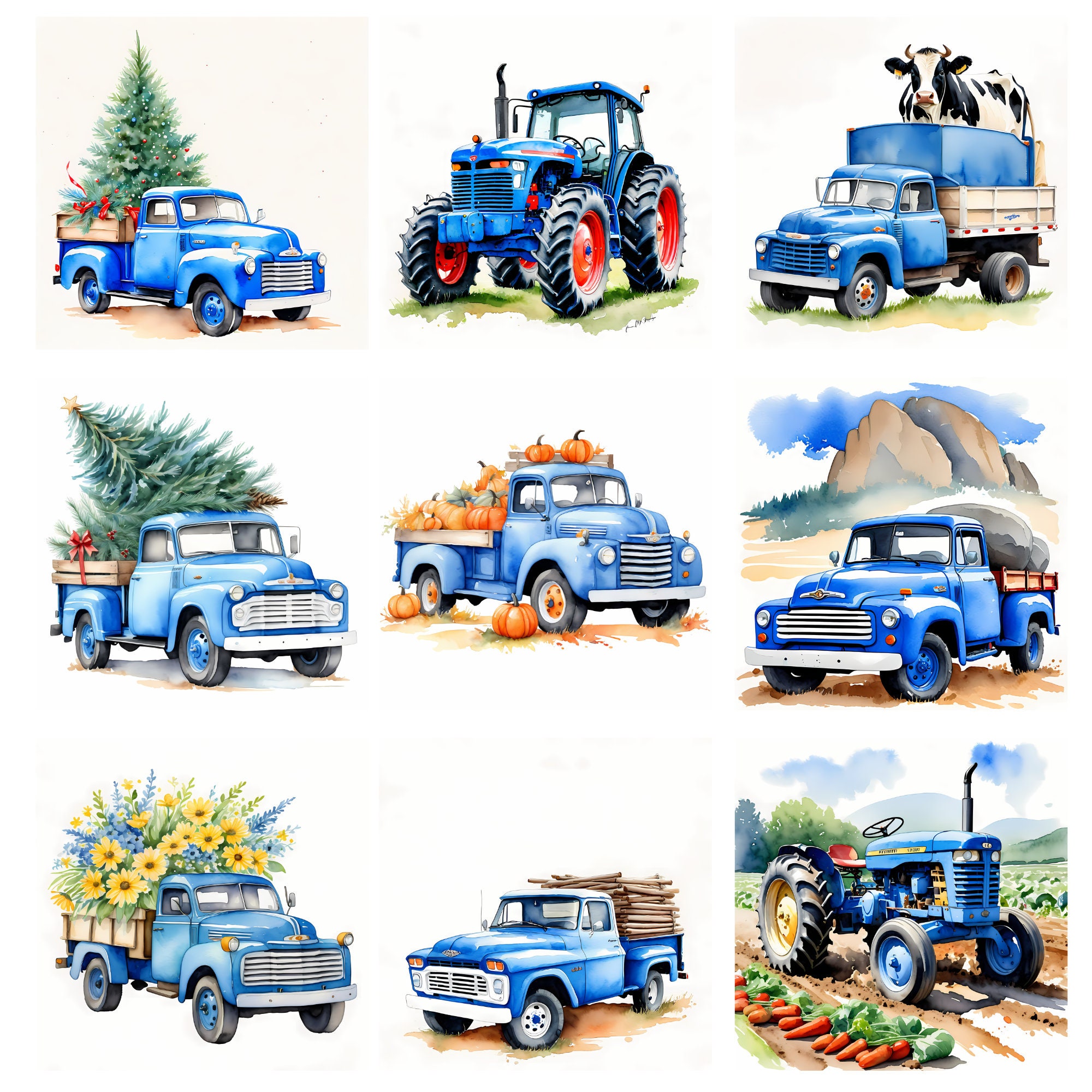 Little Blue Truck Clip Art | Blue Truck Birthday Party | Inspired by ...