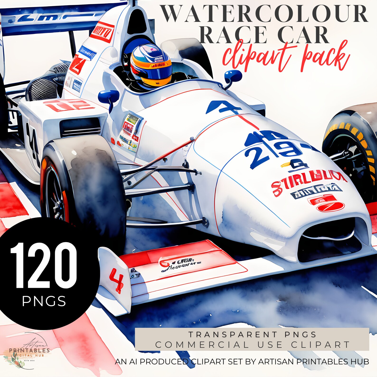 Watercolour Race Car Driver Clipart Png, Race Car Png, Race Car Clipart ...