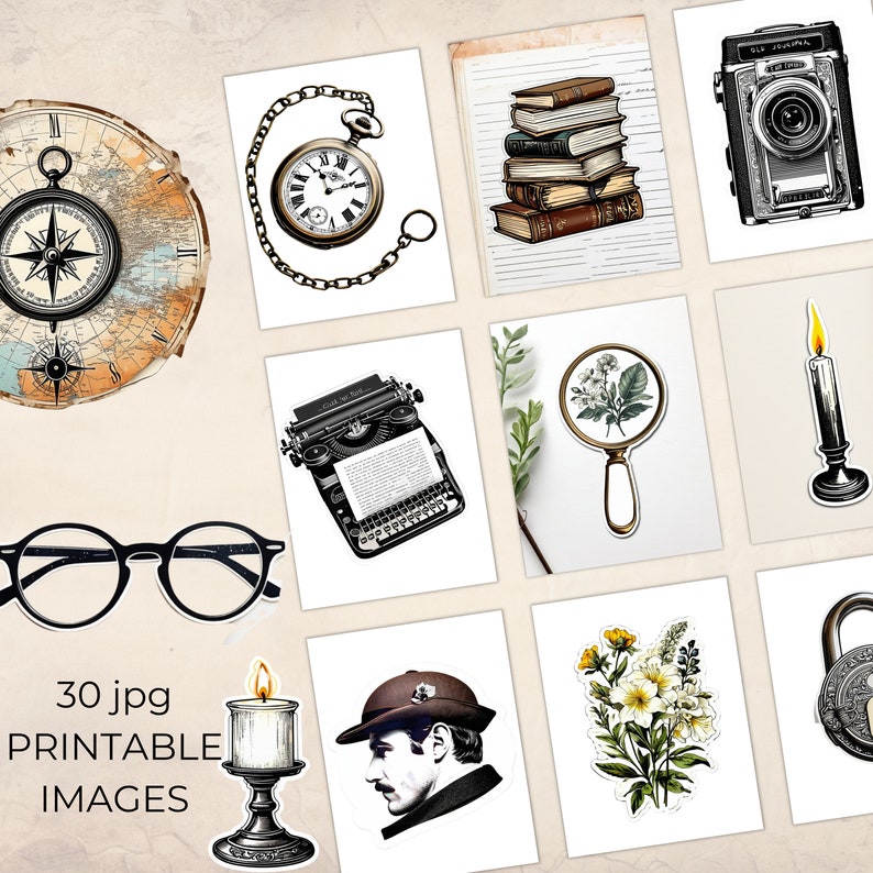 Watercolor Detective Clipart, Cute Spy Graphics, Private Investigator ...