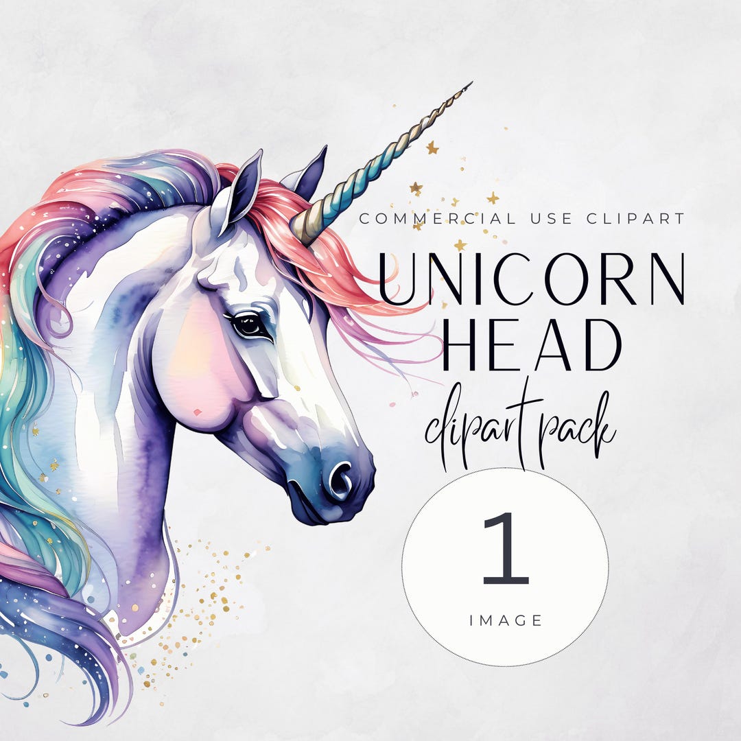 Rainbow Unicorn Clipart - Cute Unicorn PNG - Magical Unicorn Art ...