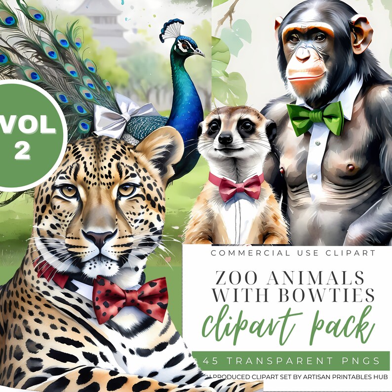 Zoo Animal With Bow Png, Zoo Animals Clipart, Animals of the World ...