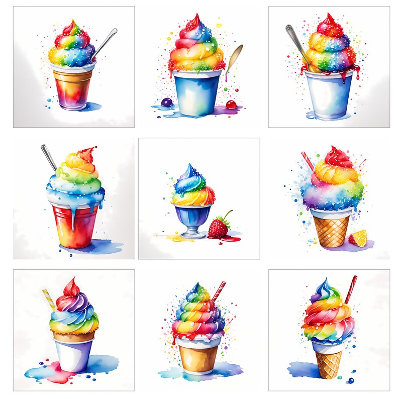 Snow Cone Clipart | and Printables | Svg Png Download | Snowcone ...