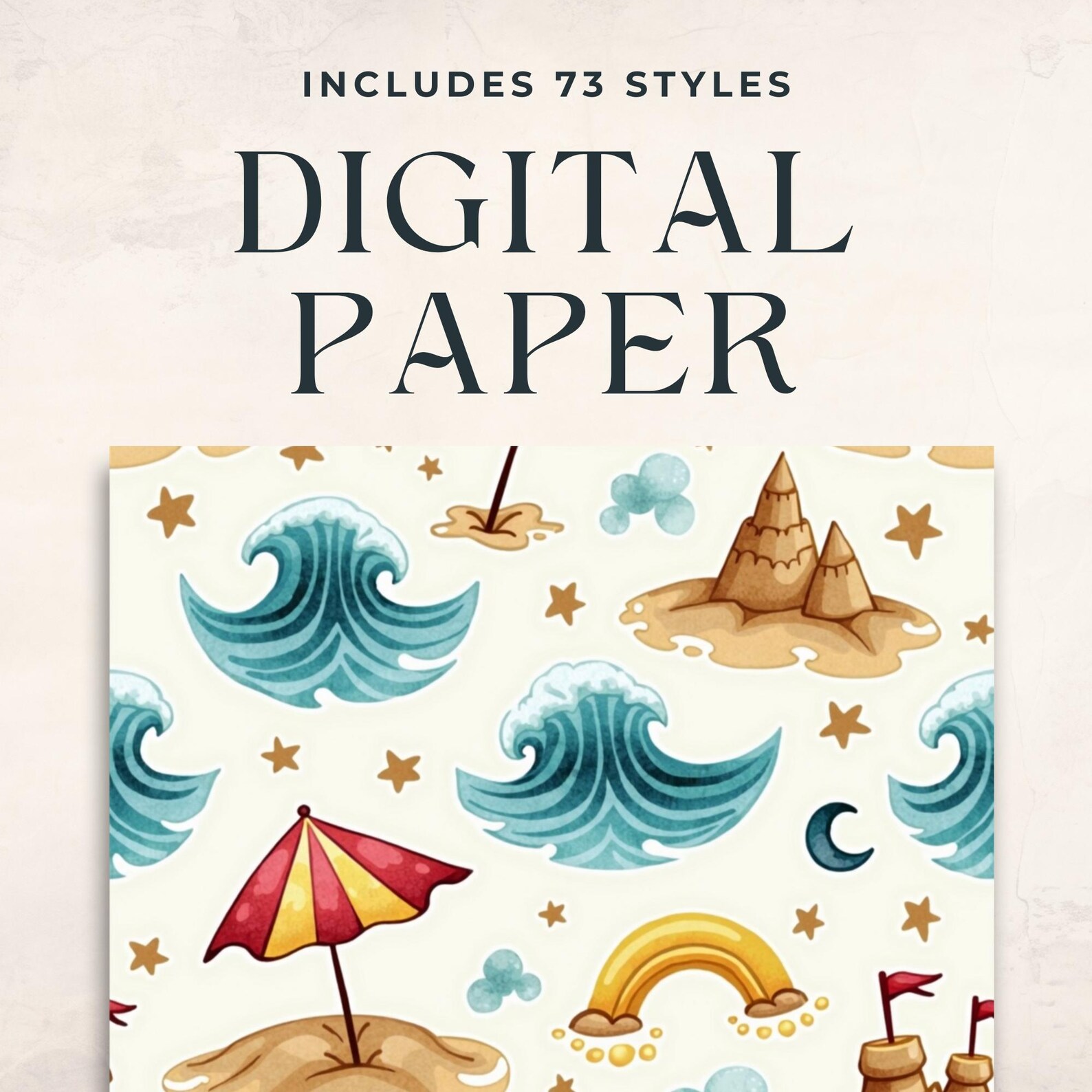 Spring & Summer Digital Paper, Seamless Patterns for Scrapbooking ...