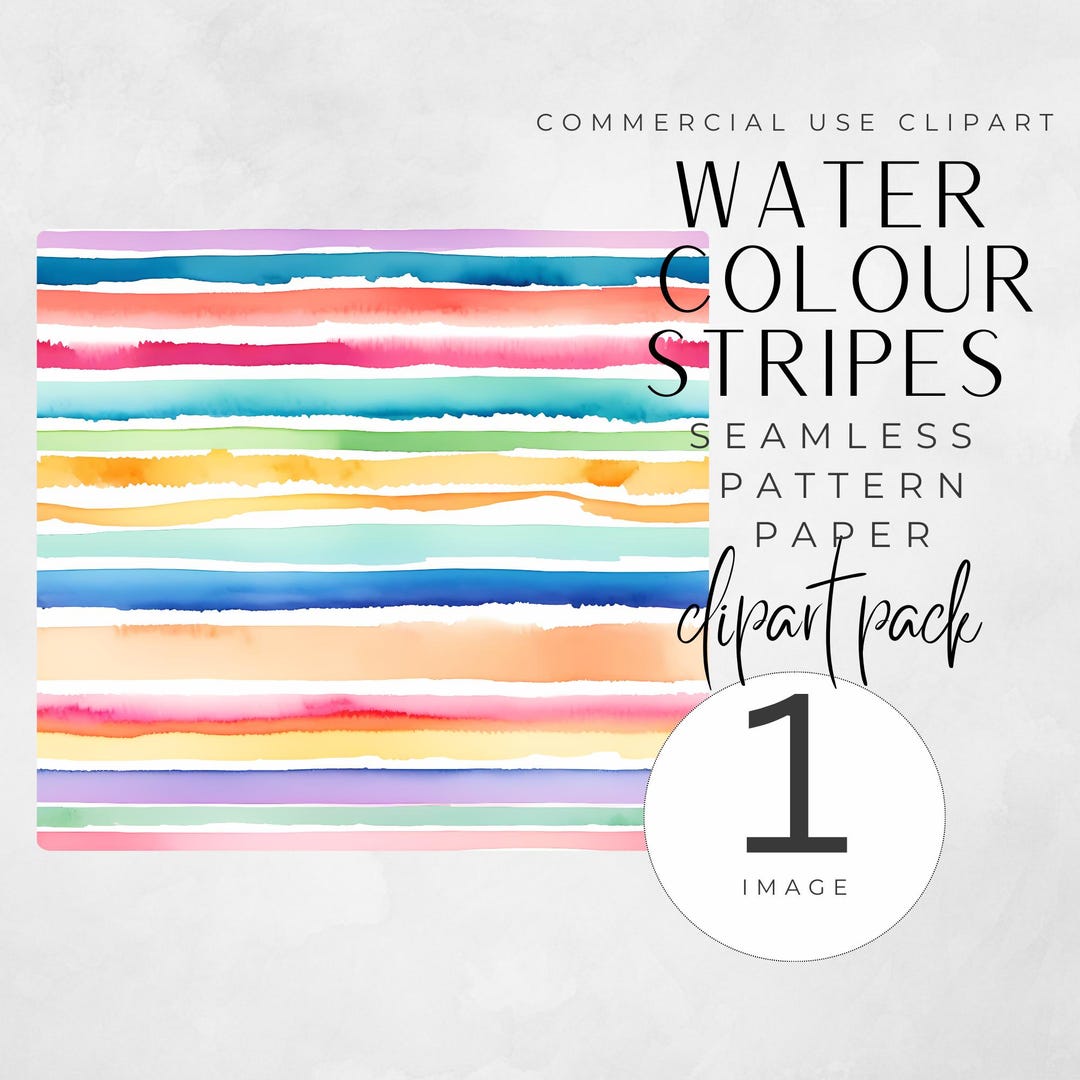 Stripes Seamless Pattern Clipart, Digital Striped Background, Stripe ...