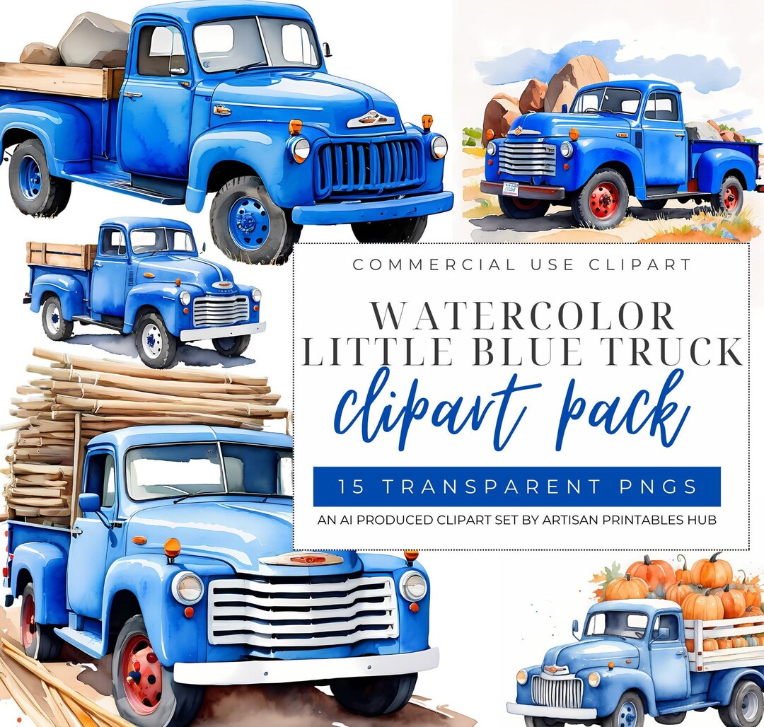 Little Blue Truck Clip Art | Blue Truck Birthday Party | Inspired by ...