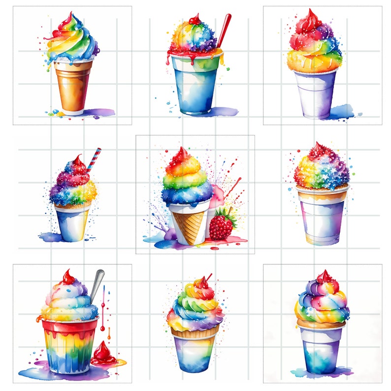 Snow Cone Clipart | and Printables | Svg Png Download | Snowcone ...