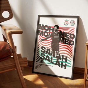 Mohamed Salah Digital Download Poster Iconic Football Art Print, Soccer ...