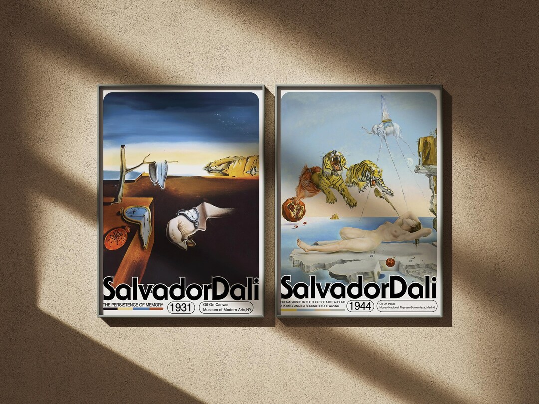 Salvador Dali Duo Bundle Digital Poster Pack the Persistence of Memory ...