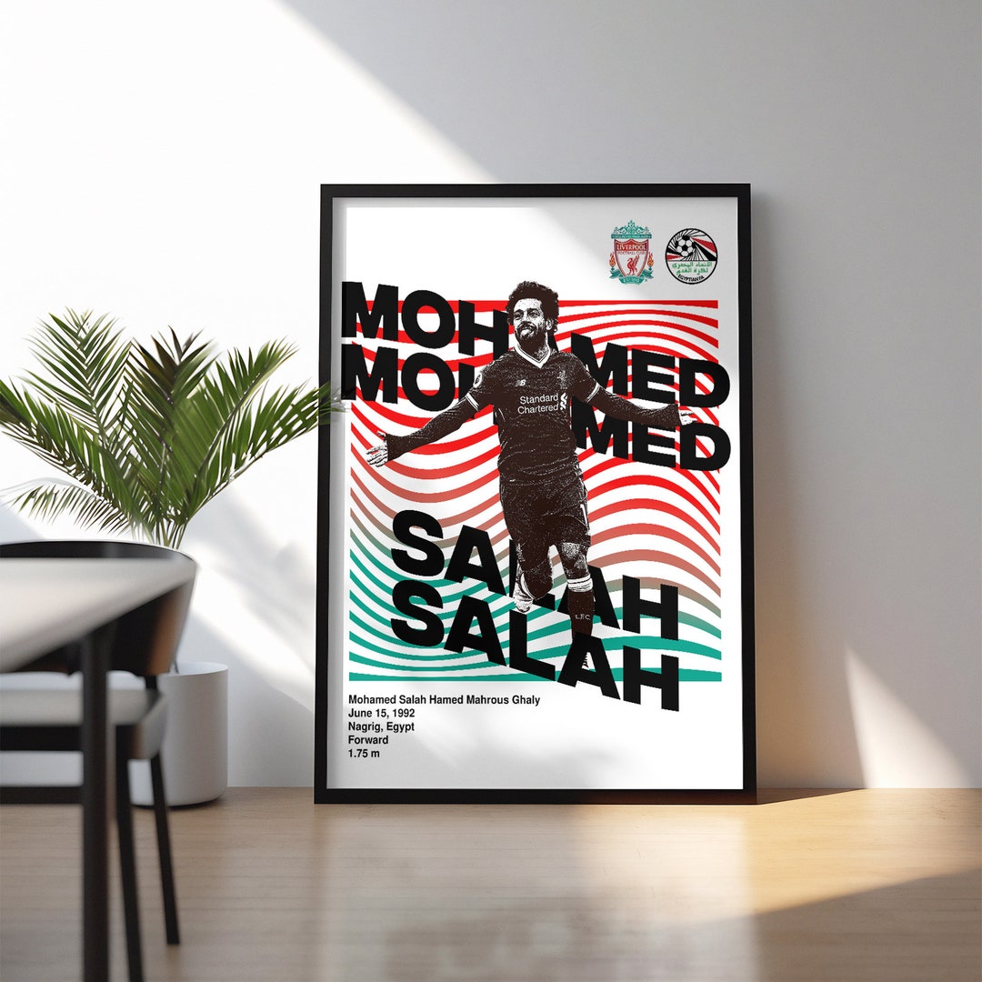 Mohamed Salah Digital Download Poster Iconic Football Art Print, Soccer ...