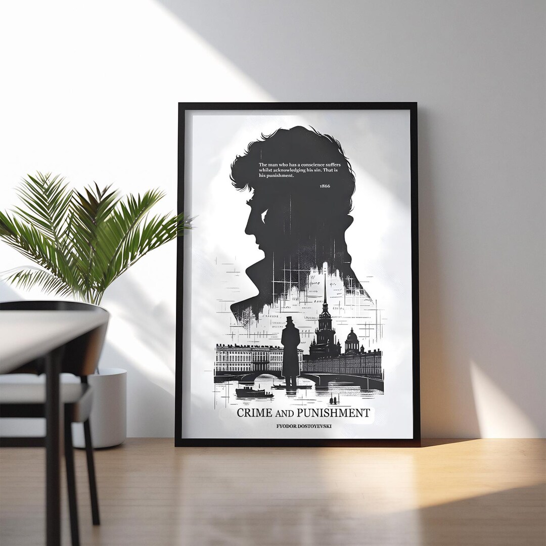 Crime and Punishment Digital Download Poster Classic Literature Art ...