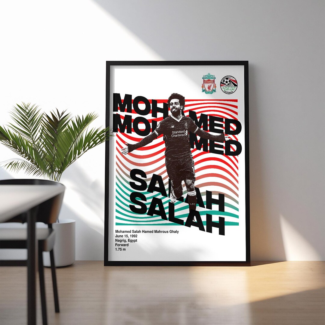 Mohamed Salah Digital Download Poster - Iconic Football Art Print ...