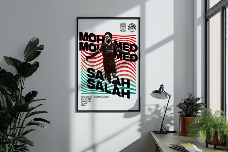 Mohamed Salah Digital Download Poster - Iconic Football Art Print ...
