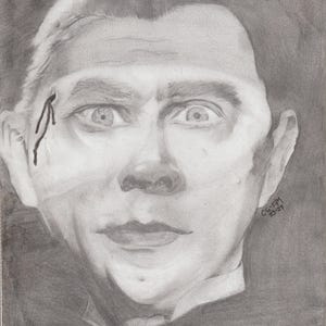 Dracula Pencil Drawing - Etsy