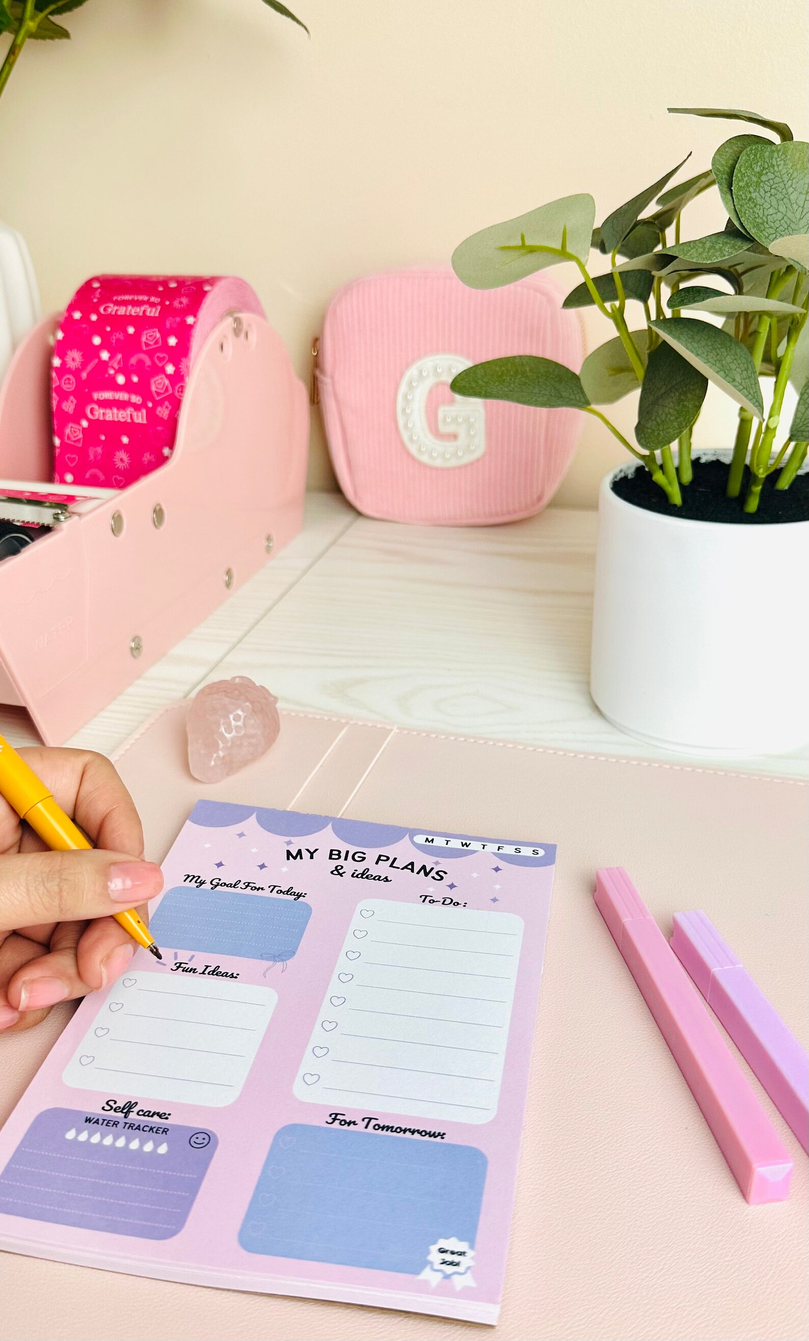 My Big Plans & Ideas Daily Note Pad - Etsy