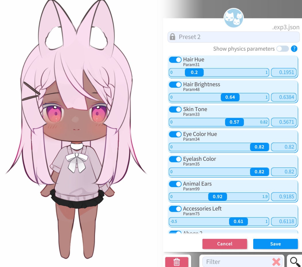 Modelo Live2D / Chibi VTuber prefabricado personalizable - Etsy México