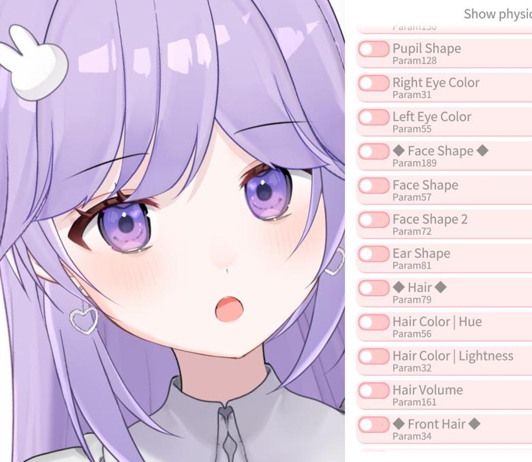 Customizable Live2d Premade Vtuber | Editable & Rigging | Customized - Etsy